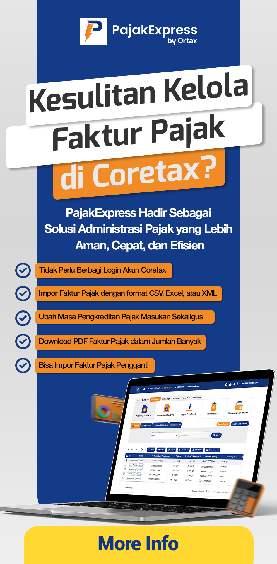 Ortax - Kalkulator dan Tools Perpajakan